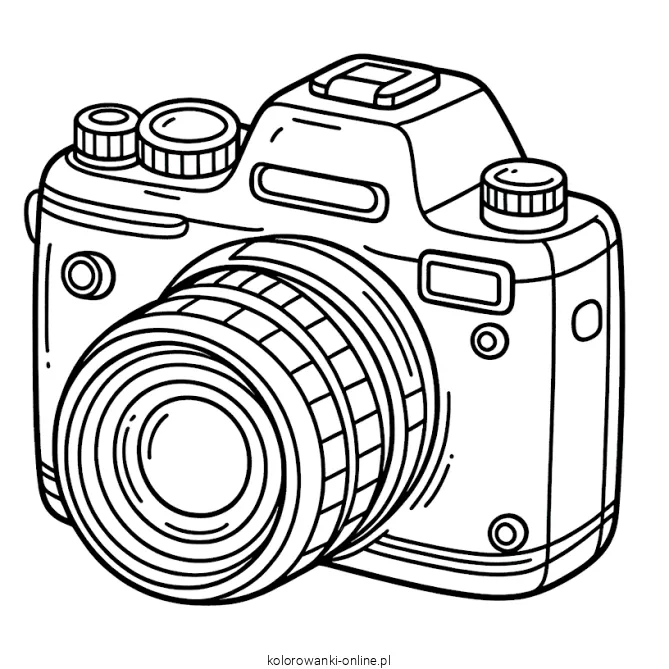 Aparat fotograficzny kolorowanka - kolorowanki-online.pl