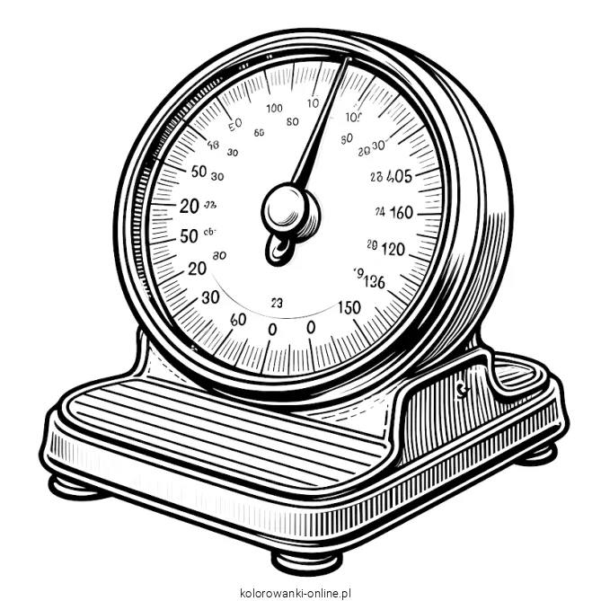 Stara waga kolorowanka - kolorowanki-online.pl